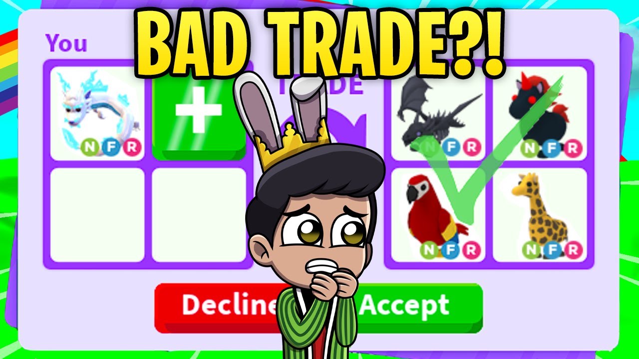 I TRADED my NEON FROST FURY for this.....(adopt me winter trades) - YouTube