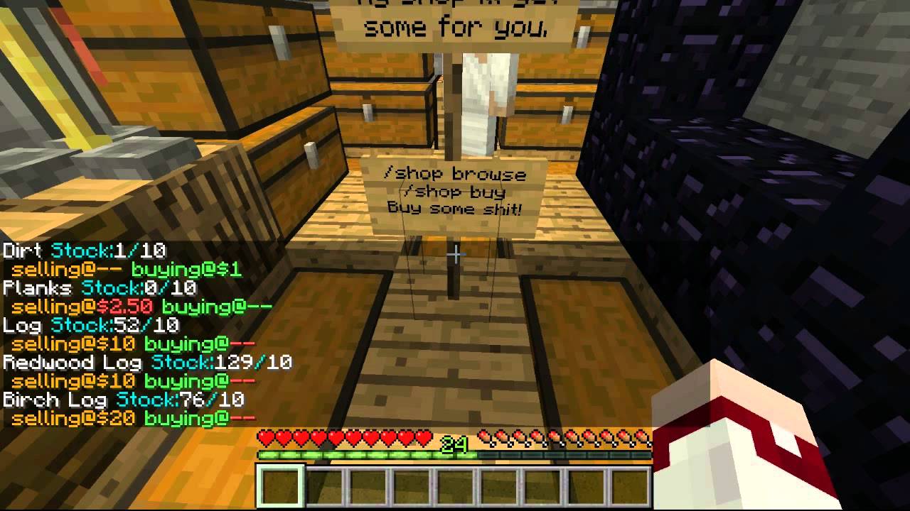 Donator-Owned Server Shops in the Market, and Sign Shop at Spawn - YouTube