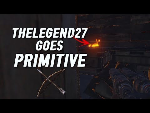 RUSTㆍHow To SURVIVE SOLO Using ONLY PRIMITIVE WEAPONS - YouTube