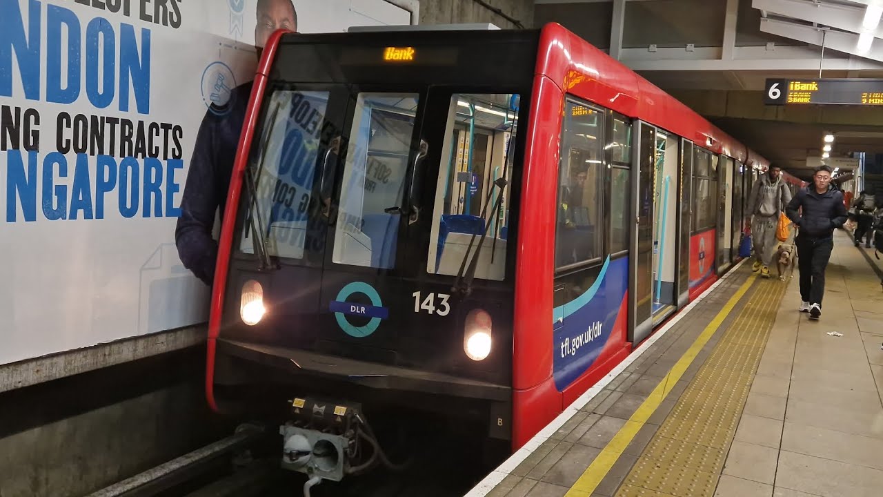 Full Journey On The DLR (143B B07 Stock) From Lewisham To Bank - YouTube