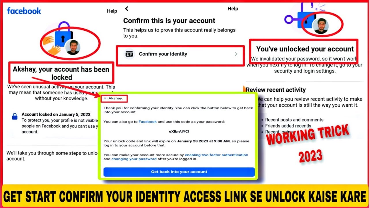 Your account has been locked Facebook get started problem | how to ...