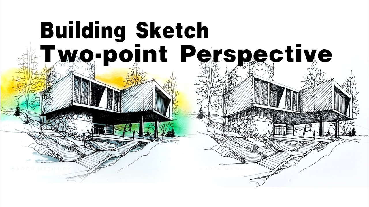 Architecture Sketch, Two-point Perspective - YouTube
