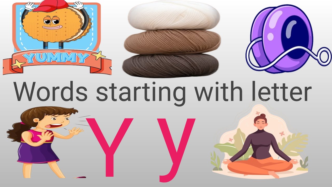 Words start with letter Yy| Letter Yy |phonics | letter Y l sound|learn letter Yy- Bacho ki ...