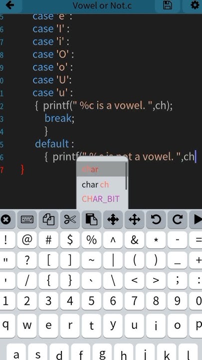 Vowel or Not using switch case in C language..#vowel #switch #case #c # ...
