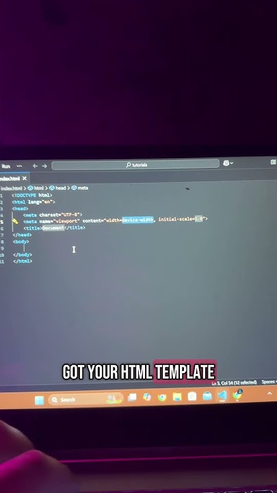 Create a HTML page in 30 seconds! #foryou #programming #webdevelopment #html - YouTube