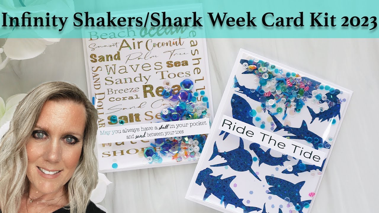 Infinity Foiled Shaker Cards | Shark Week Card Kit 2023 - YouTube