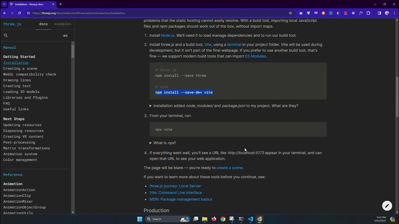 Install Three Js Using Vite and VS code - YouTube