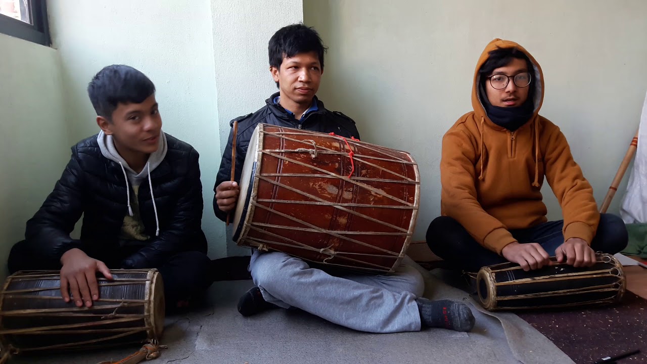 Dhimay, Dhimaya (Nepal Bhasa: धिमय्) or Dhime (धिमे) is a drum(जति द्य ...