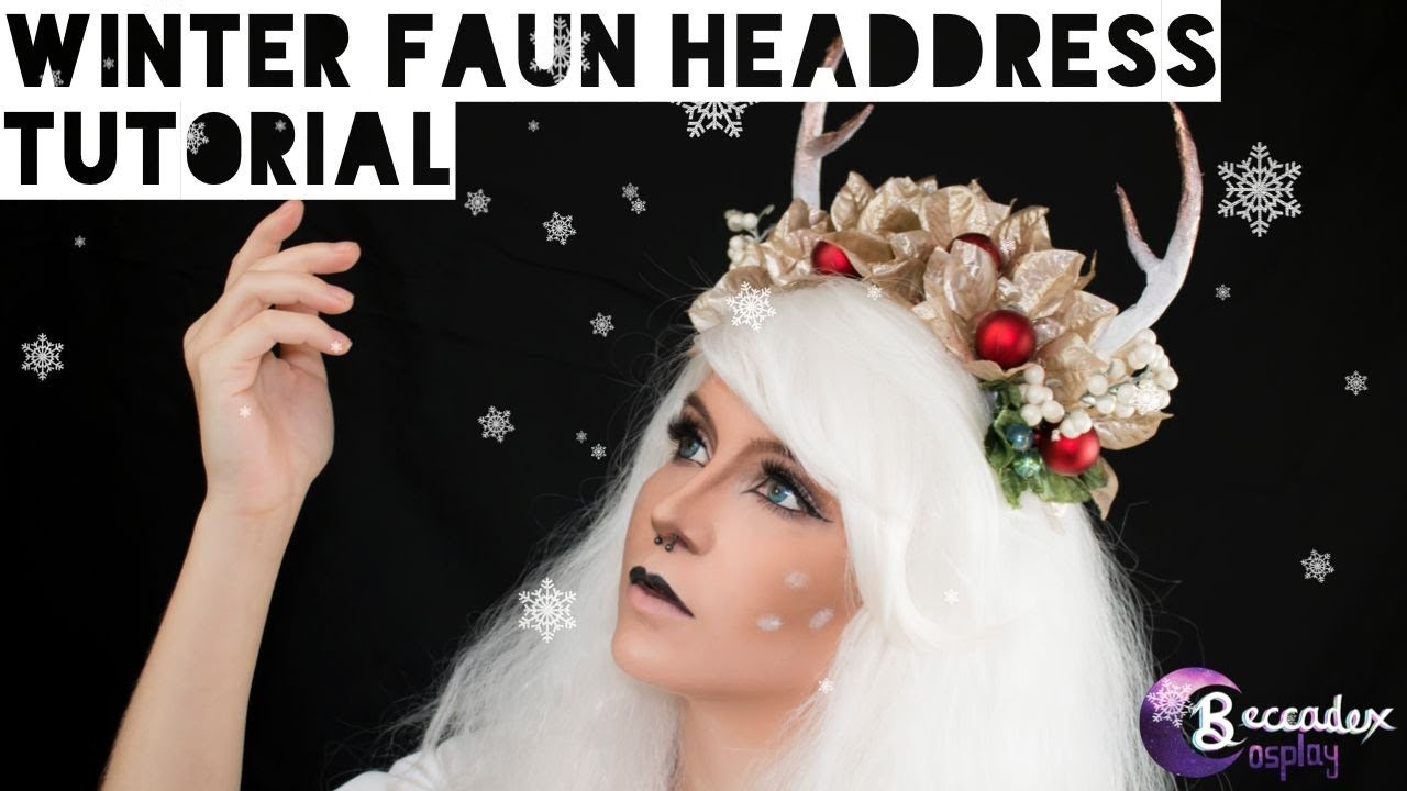 Winter Faun Headdress Tutorial - Budget Cosplay - YouTube