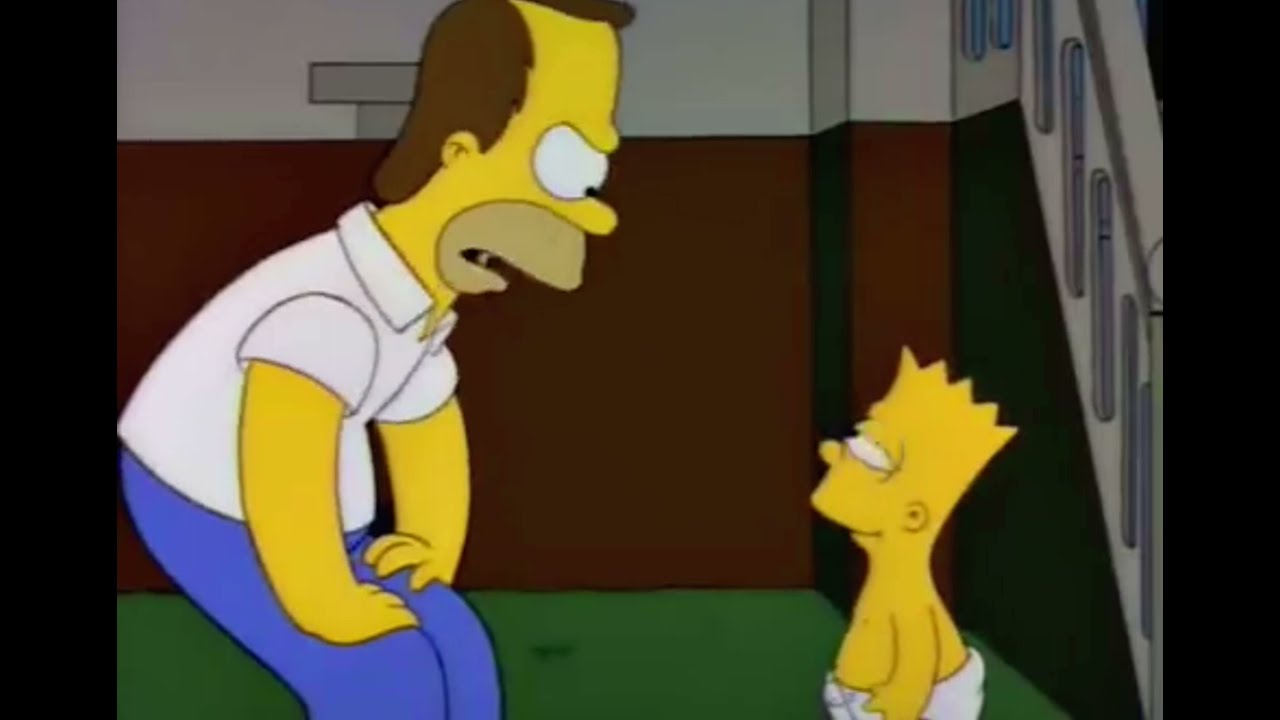 Homer Strangling Baby Bart - YouTube