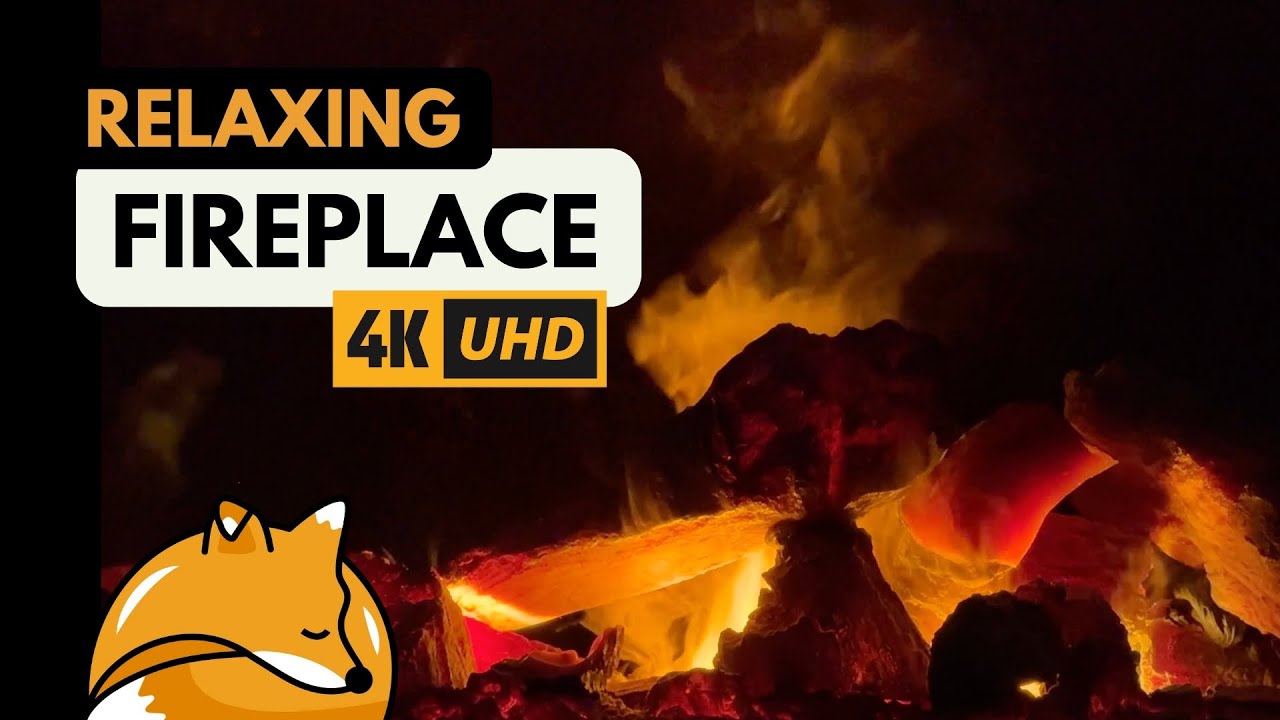 Cosy Fireplace 🔥 Relaxing sounds of fire 😴 Crackling sounds 🪵 [4K] TV ...