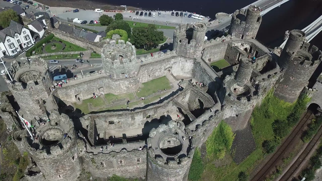 Conwy Castle Aerial View