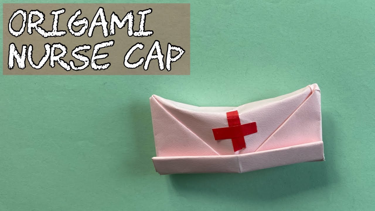 How to make an easy Nurse Hat | Cap Doctor Origami | Nurse Cap | Easy ...