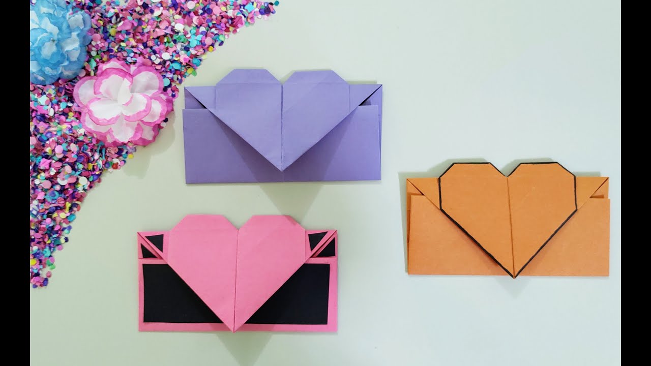 SOBRE PARA CARTAS. (CON FORMA DE CORAZÓN) - YouTube