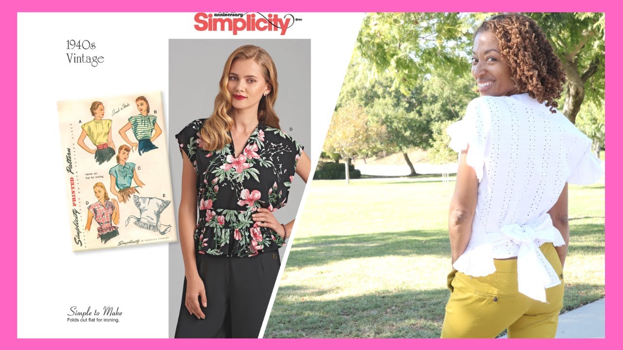 SEW A VINTAGE PATTERN - SIMPLICITY 8593 - JOANN FABRICS SHOPPING - YouTube