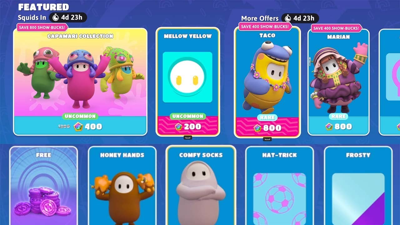 *NEW* Fall Guys Item Shop - Capamari Collection - YouTube