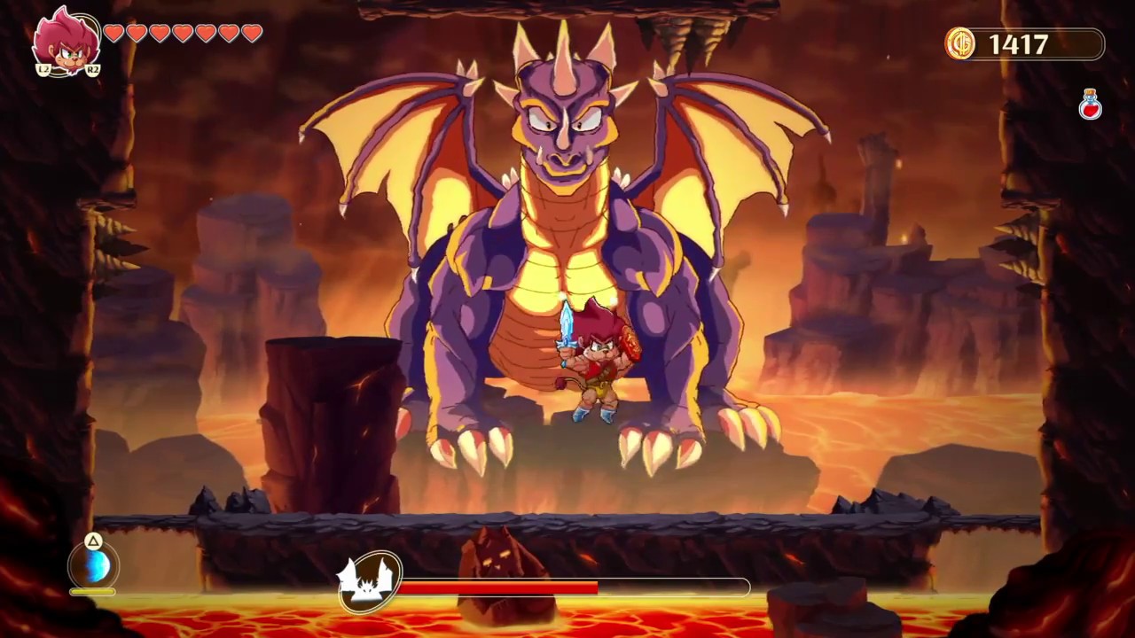 Monster Boy and the Cursed Kingdom [Dragon - Boss Fight] - PS4 Gameplay ...