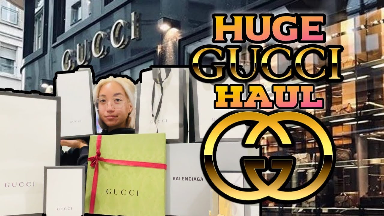 HUGE GUCCI UNBOXING | HAUL | YSL | BALENCIAGA | GUCCI - YouTube