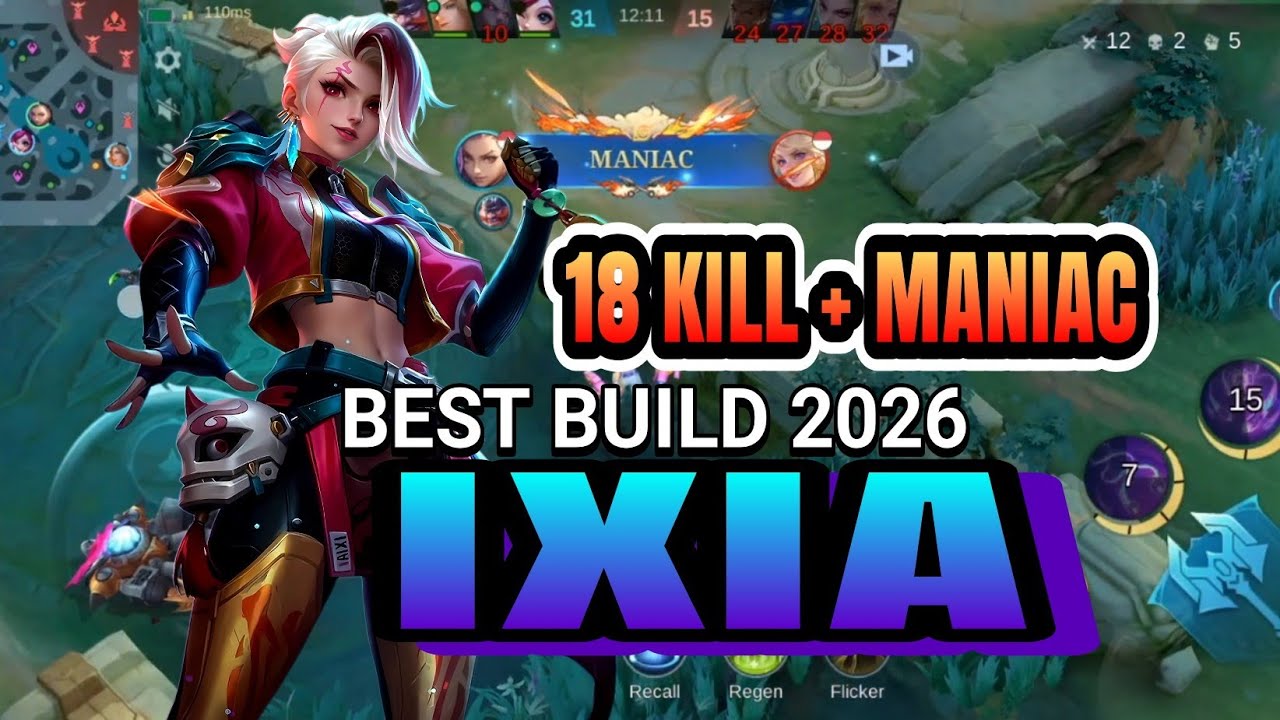 18 KILL + MANIAC!! INI DIA BUILD TERBAIK IXIA 2026 (WAJIB DITONTON 🔥 ...