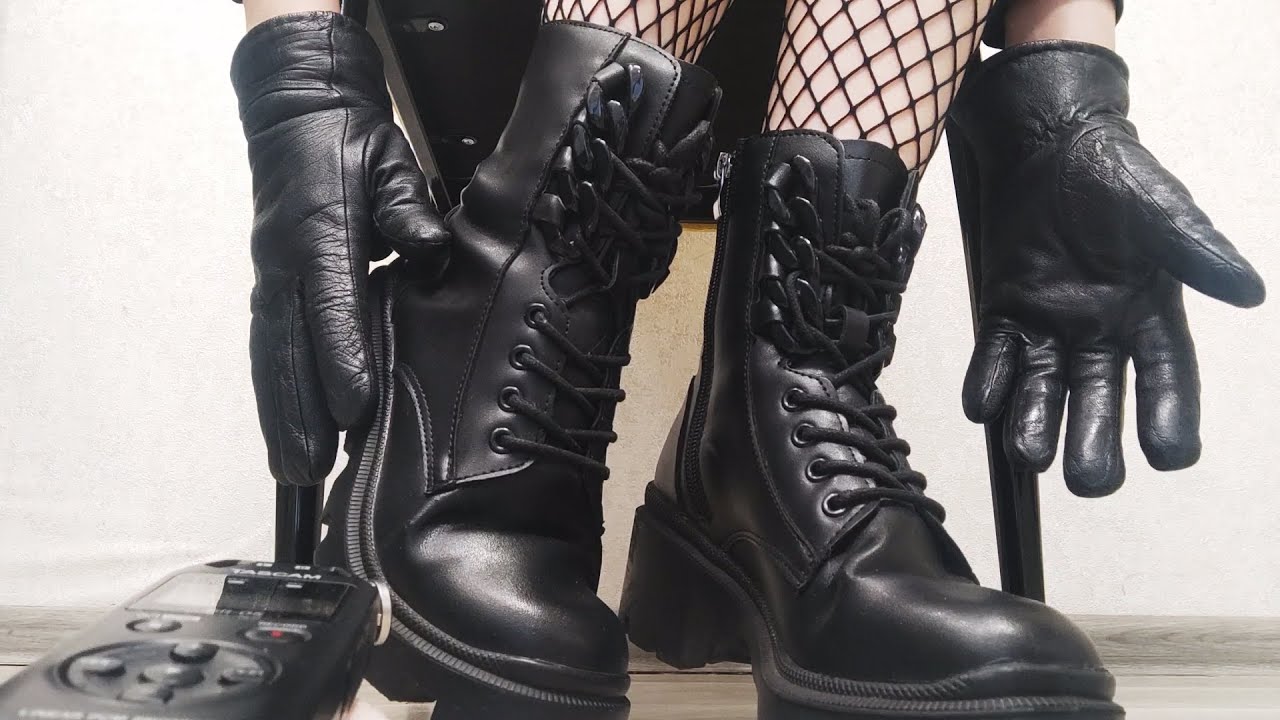 ASMR Leather Gloves and Boots | Leather Tingles & Triggers - YouTube