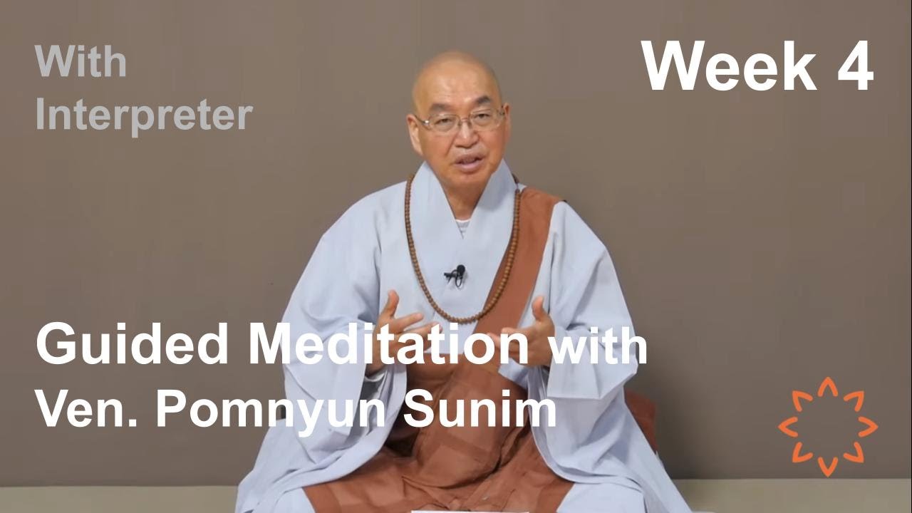 (With Interpreter) Guided Meditation with Ven Pomnyun Sunim [Week 4 ...