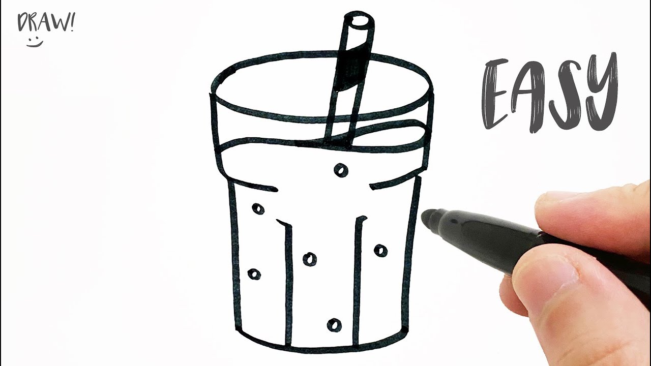 How to Draw a Glass of Soda Step by Step / Easy Drawing for Kids - YouTube