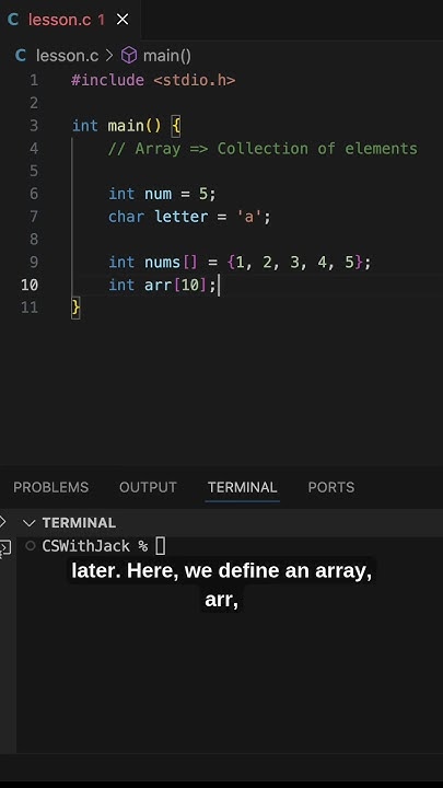 🗂️ Learn Arrays [] in C | Crucial Element of Coding - YouTube