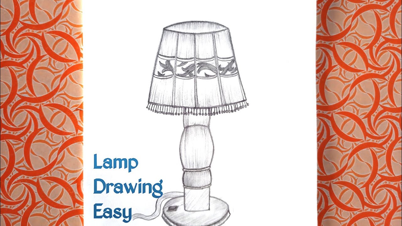 Table Lamp Drawing ll Lamp Drawing ll How To Draw Table Lamp ll Night ...