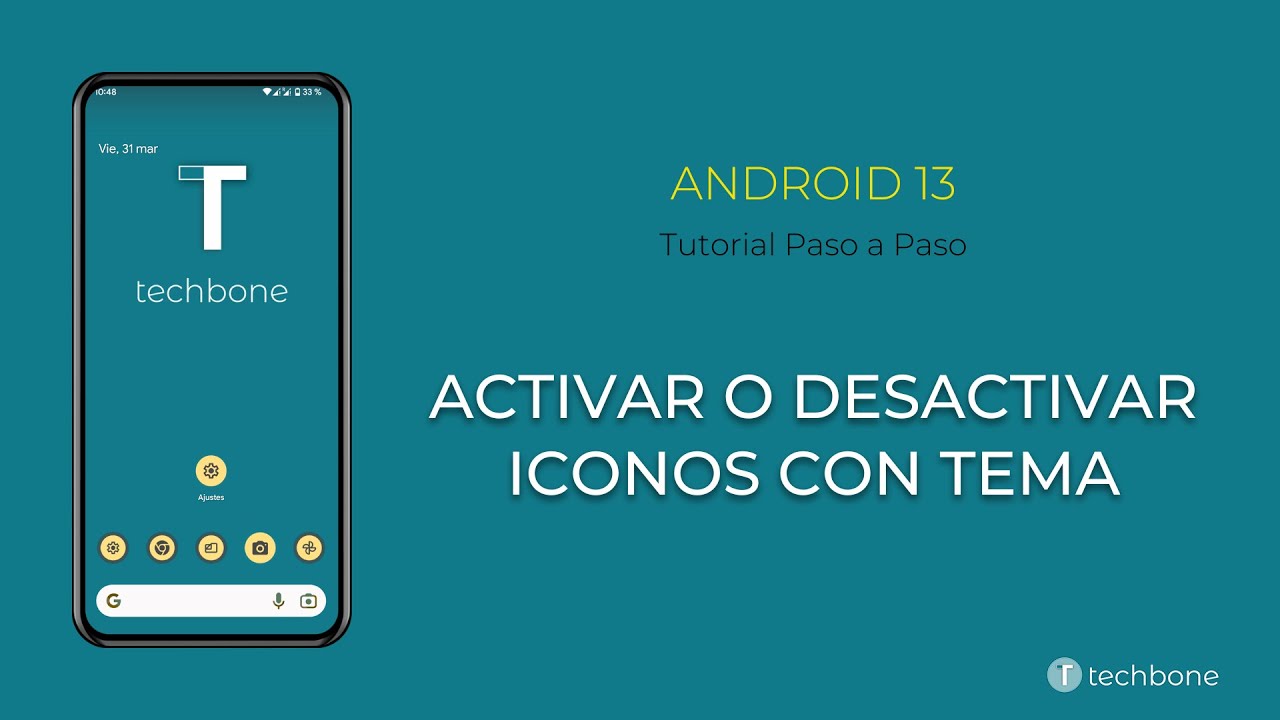 Activar o Desactivar los Iconos con Tema [Android 13] - YouTube