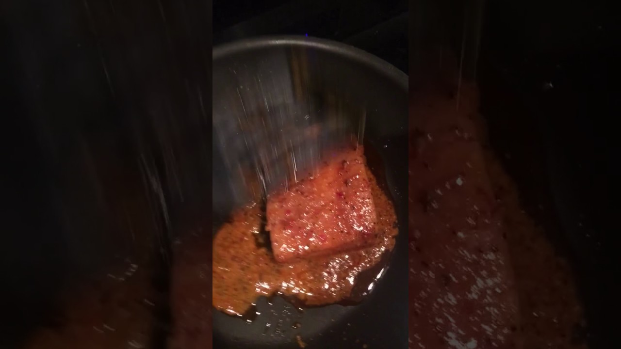 Slapping piece of salmon - YouTube