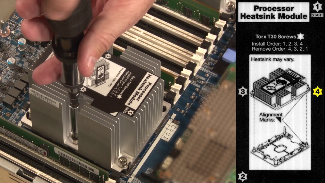 Lenovo ThinkSystem SR850/SR850P installing a processor and heat sink ...