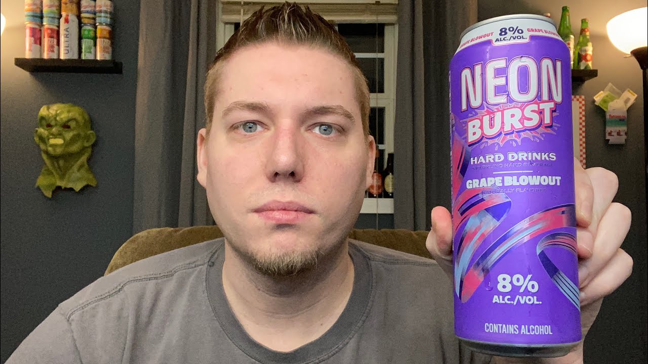 Neon Burst Hard Drinks: Grape Blowout Review! - YouTube