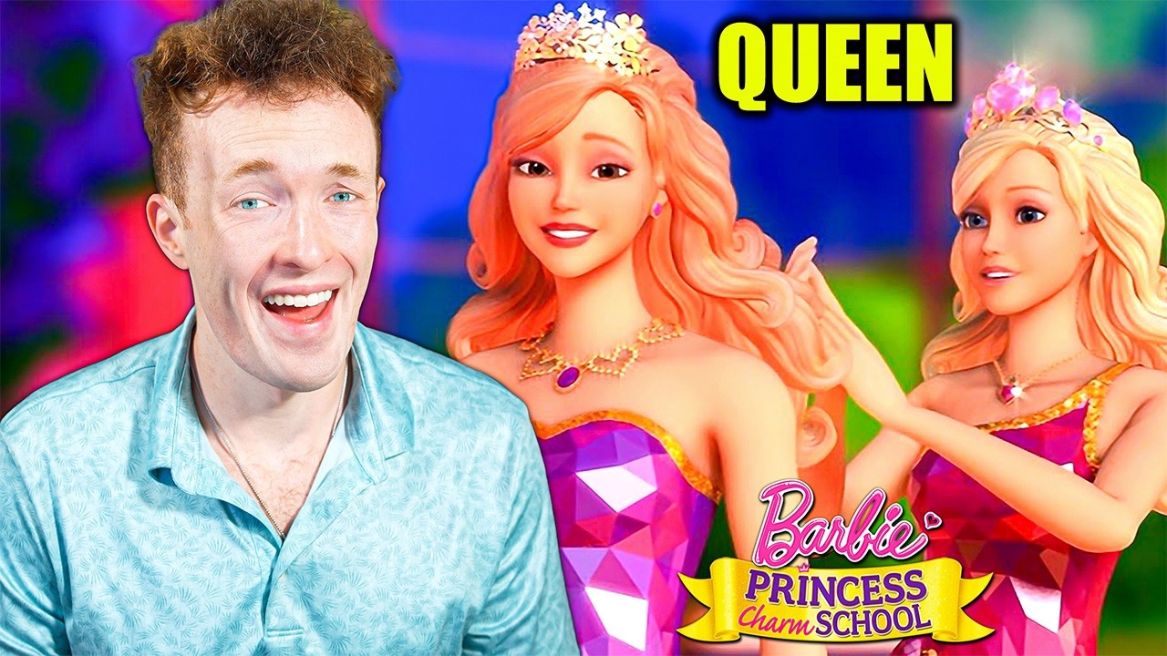Grown Man Watches A BARBIE Movie (Princess Charm School) - YouTube