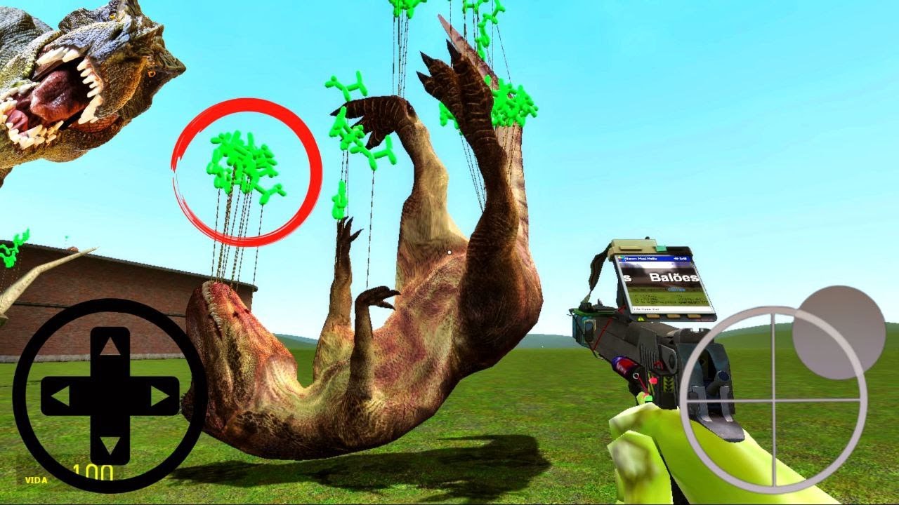 Dinosaurs vs Balloons - GMod Physics Gone CRAZY! - YouTube