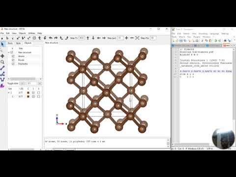 1.8 Crystal structure of Diamond using VESTA software - YouTube