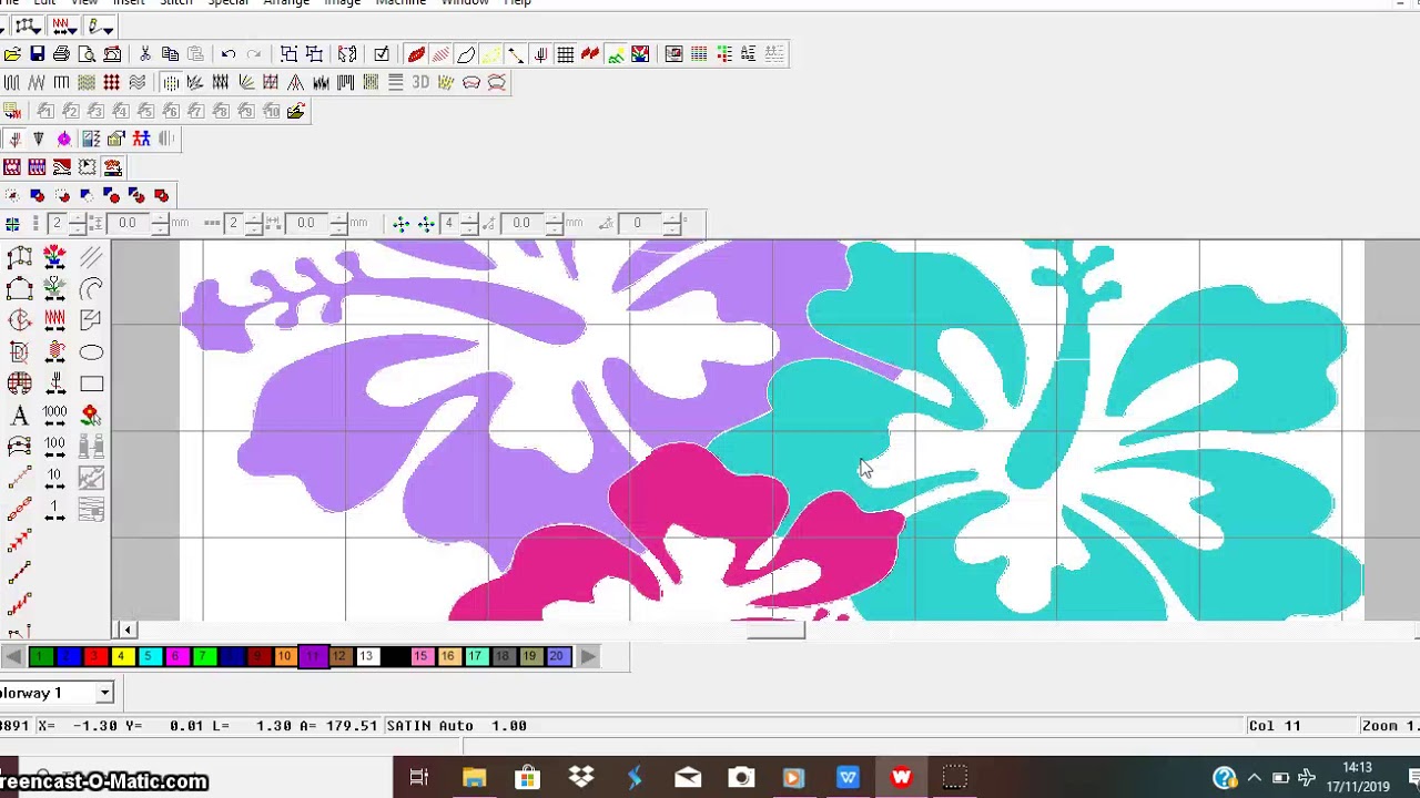Wilcom ES-65 embroidery Tutorial-cara cepat membuat bordir komputer.PES ...
