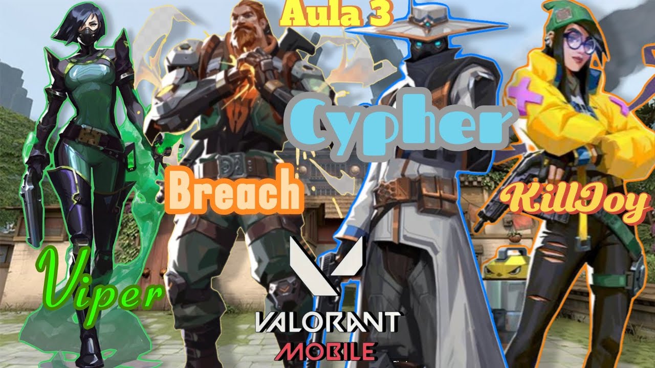 CONHECENDO OS AGENTES DO VALORANT MOBILE! (VIPER, BREACH, CYPHER E ...