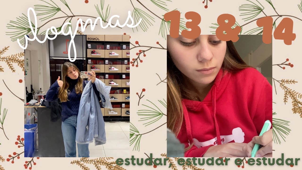 vlogmas 13 e 14! estudar e mais compras || Maria Flor - YouTube