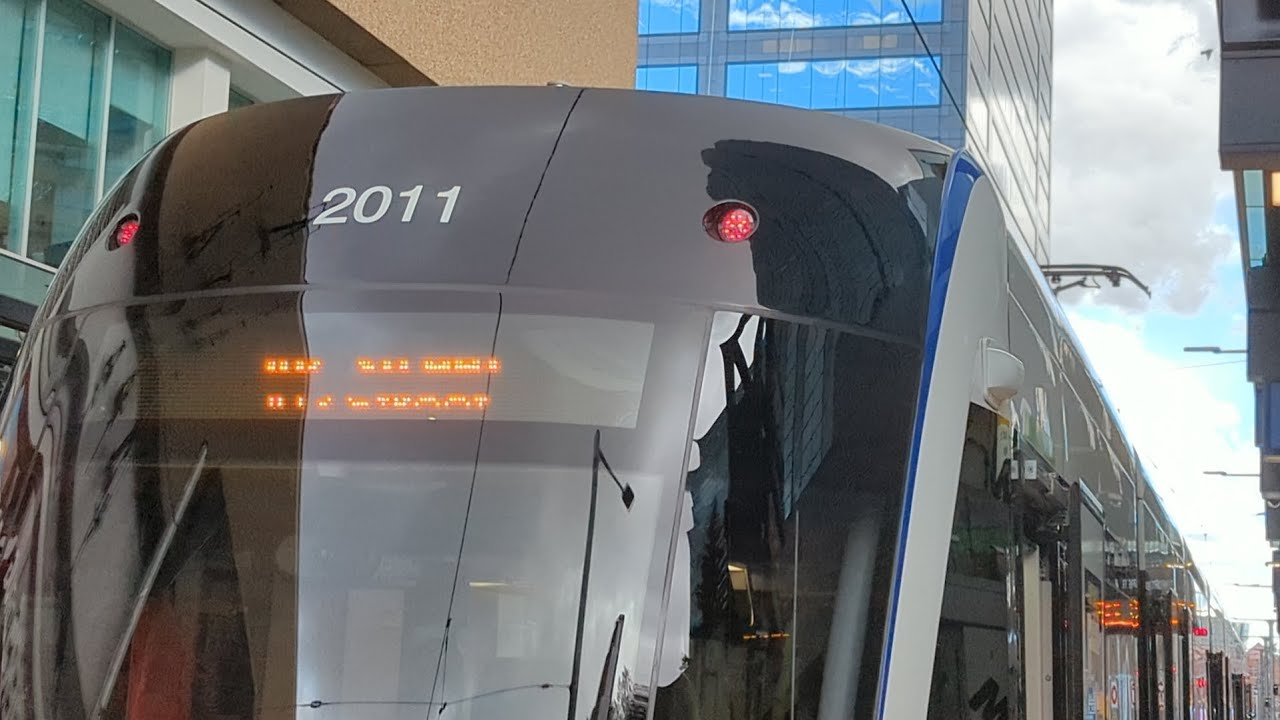 ETS LRT Bombardier Car #2011 (Valley Line) Northbound - YouTube