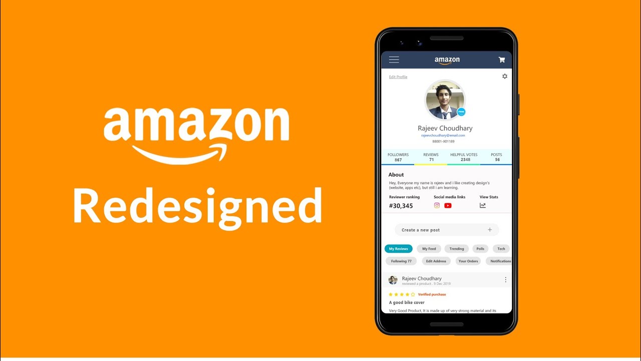#redesign Amazon App concept By Rajeev Choudhary - YouTube
