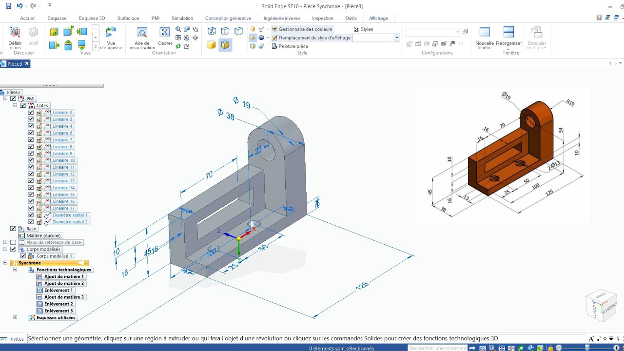 Solid edge siemens tutoriel pour débutant N 02 - YouTube