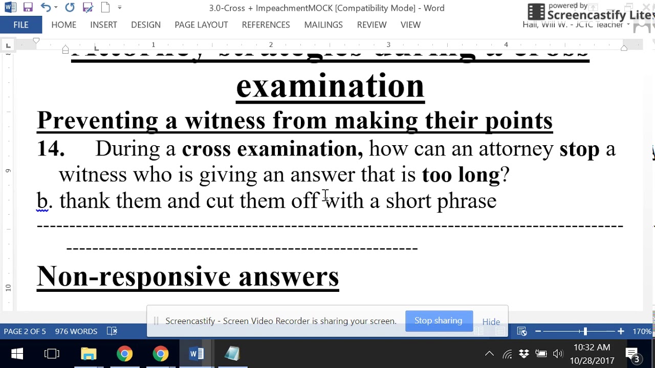 Cross Examination Writing Pt2 - YouTube