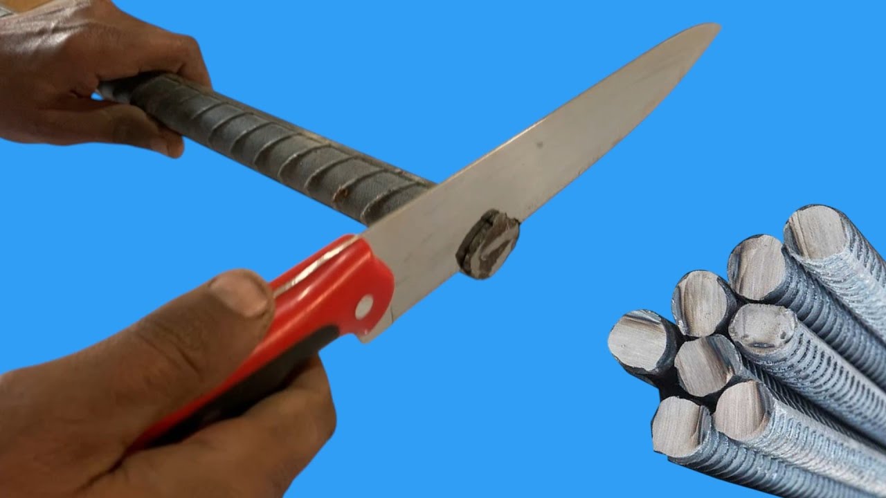 CUT THE WORLD HARD REBAR WITH SHARPAN KNIFE" JUST IN 1 MINT" STRONG ...