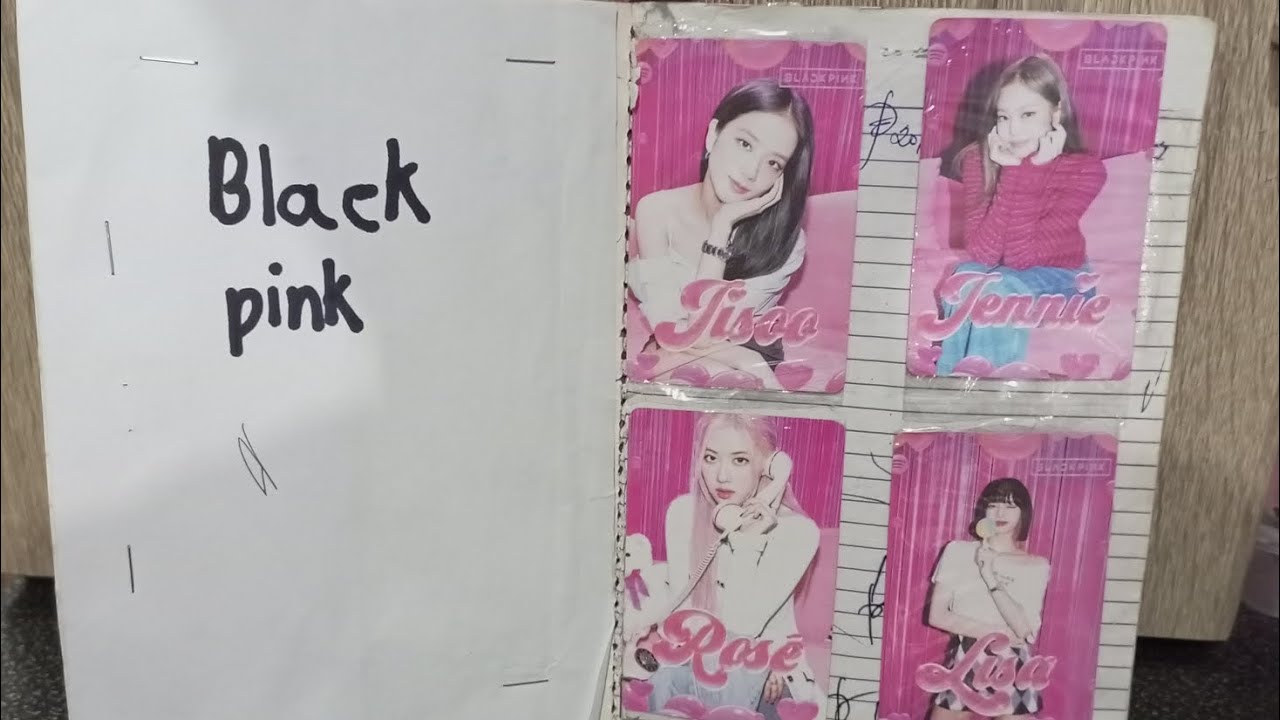 diy binder for black pink card ️ - YouTube