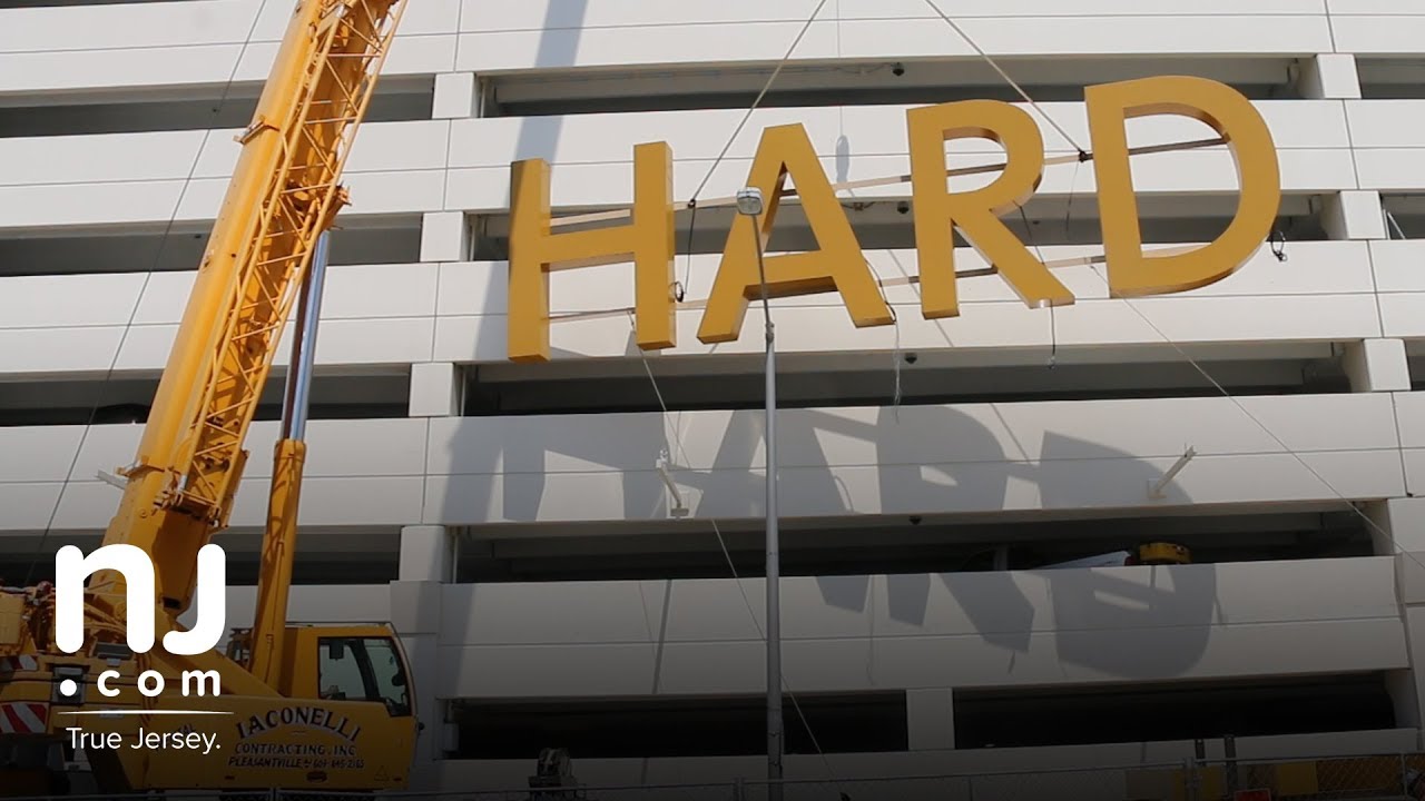 Hard work: Golden Hard Rock letters installed at new Atlantic City ...
