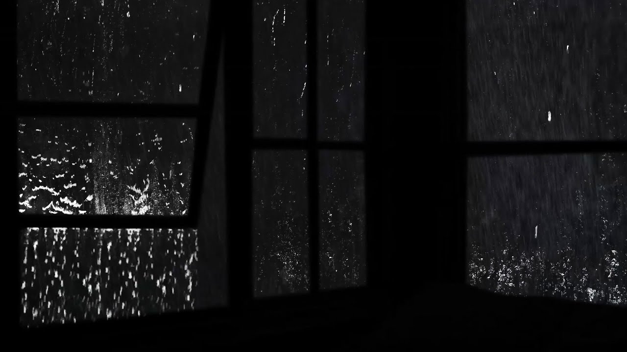 Heavy Rain & Thunder Outside the Window ⛈️ Night Storm Ambience for ...