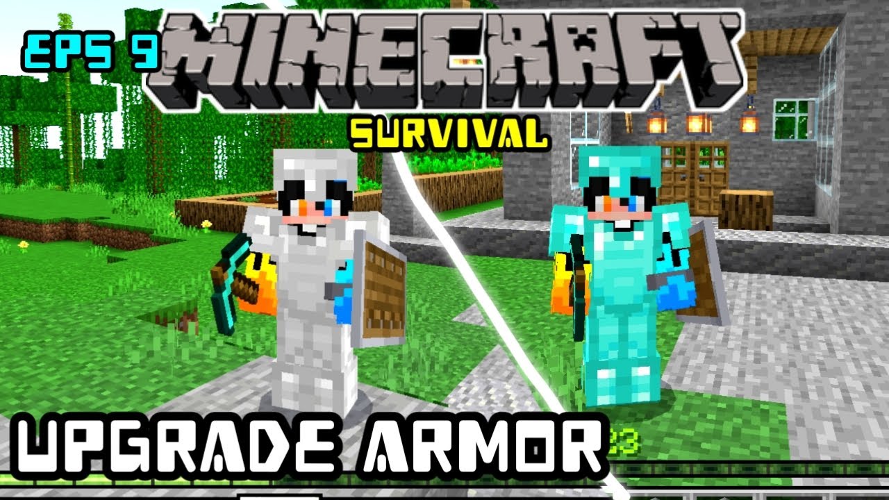 Minecraft survival eps 9 - Upgrade Armor jadi armor diamond - YouTube