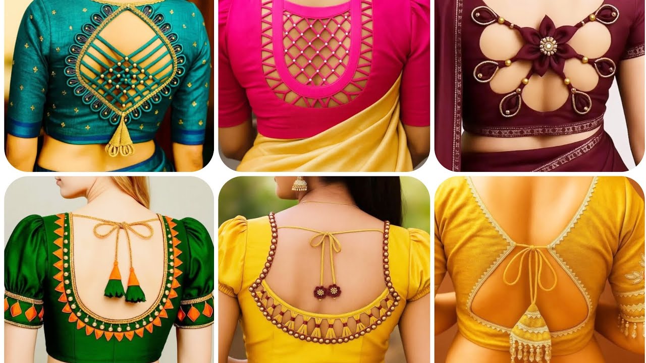 Trending back neck blouse designs 🥰 2025 | beautiful back neck blouse ...