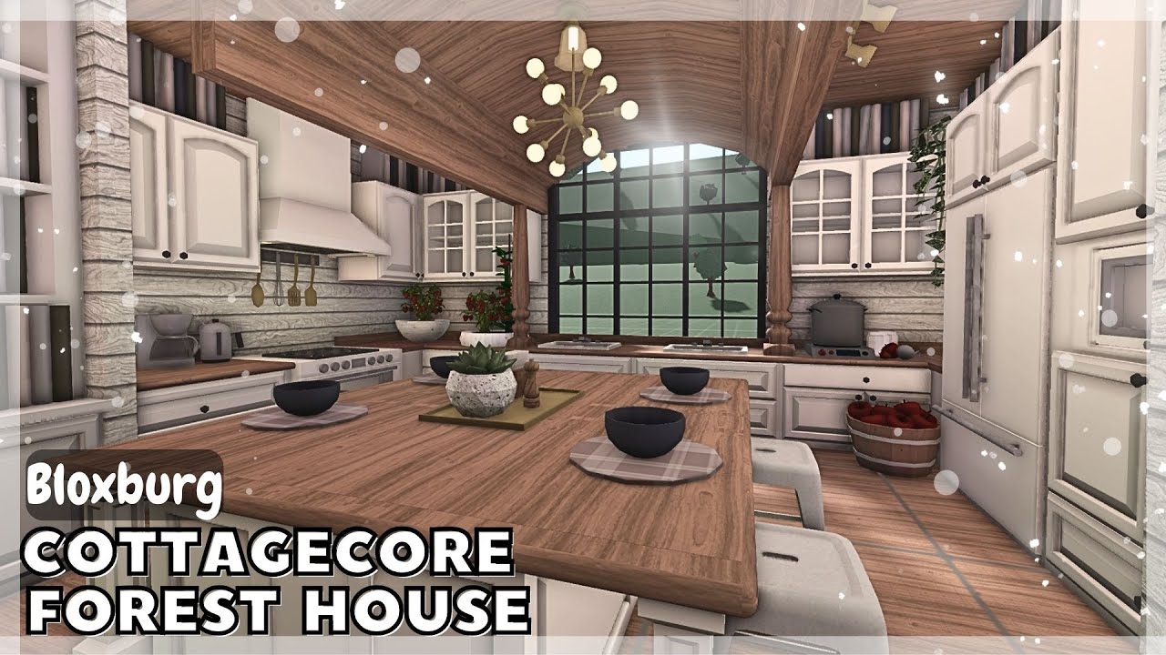 BLOXBURG: Cottagecore Forest Home Speedbuild (interior + full tour ...