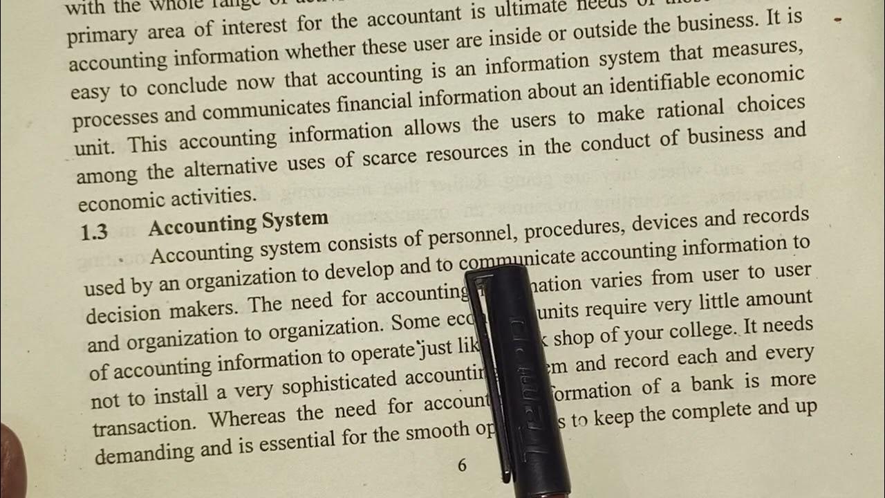 AIOU coursed e Code 1339: Basic of Accounting: 1.2. Accounting Definitions & 1.3. Accounting ...